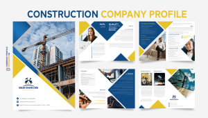 Construction Company Profile Design Sample - Company Profile Designer